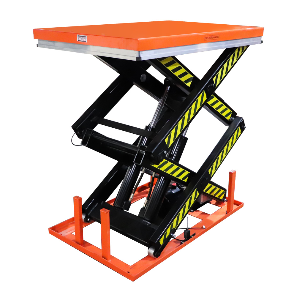 Bolton Tools 4400lb Electric Hydraulic Scissor Lift Table 70 Lift 51 1 8 x 33 1 2 Table Size Low Profile Lift Platform with Remote Control 110V